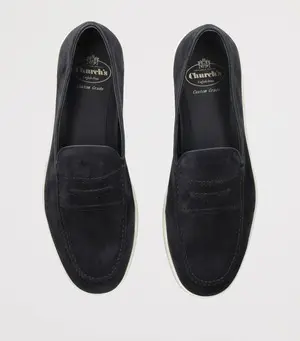 Church's Suede Peebles Slip-on Loafers - Navy
