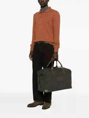 GRAN SASSO Herringbone-pattern Wool Tote Bag