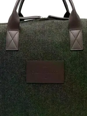 GRAN SASSO Herringbone-pattern Wool Tote Bag