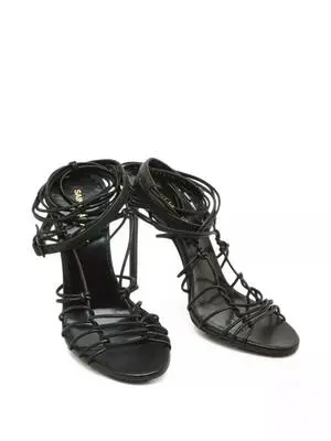 Saint Laurent Babylone Knotted Strappy Heeled Sandals