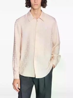 Sandro Monogram-pattern Long-sleeve Shirt