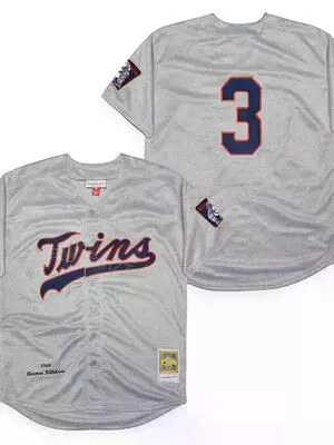 Mitchell & Ness Twins Appliqué Jersey - Grey