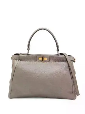 Fendi Peekaboo Medium Tote Bag - Grey