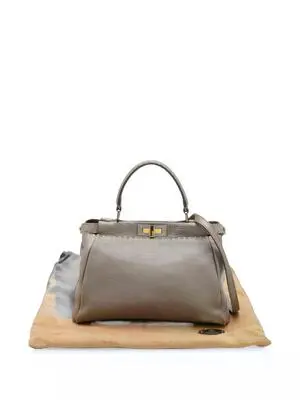 Fendi Peekaboo Medium Tote Bag - Grey