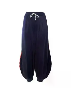 Gucci Navy Web Stripes Balloon-leg Trousers