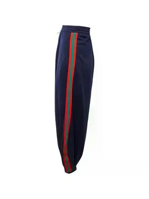 Gucci Navy Web Stripes Balloon-leg Trousers