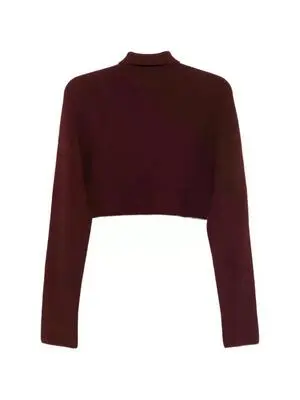 Christian Wijnants Kavin Mock-neck Cropped Sweater - Red