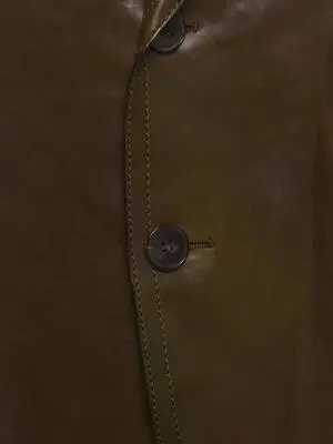 Gucci Leather Button-up Jacket