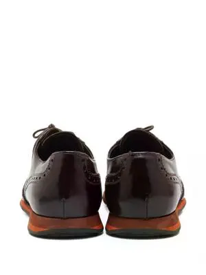 Prada Wingtip Brogue Derby Shoes - Brown