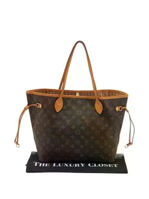 LOUIS VUITTON Neverfull Monogram Tote Bag - Brown