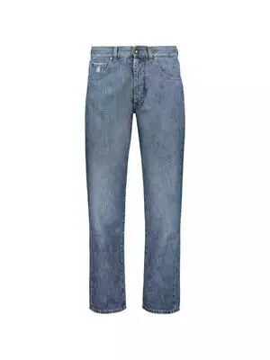 MOORER Bandini Five-pocket Straight-leg Jeans - Blue
