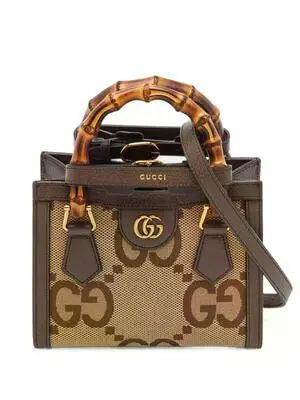 Gucci Bamboo Diana Gg Jumbo Tote Bag - Brown