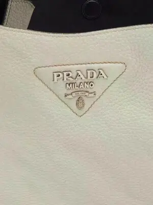 Prada Small Dynamique Triangle Logo Tote Bag