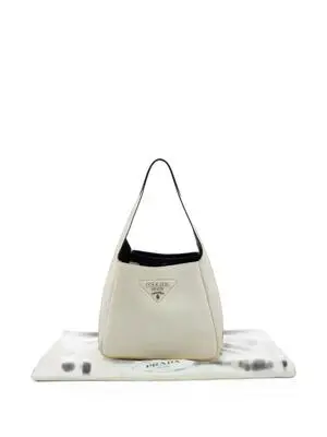 Prada Small Dynamique Triangle Logo Tote Bag