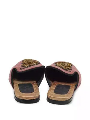 Gucci Embellished Snake Mules