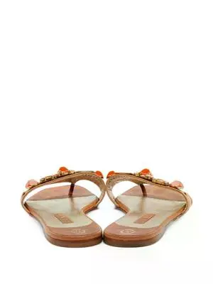GINA Crystal-embellished Flat Sandals