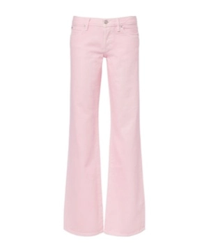 FRAME Gray Wide-leg Jeans - Pink