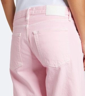 FRAME Gray Wide-leg Jeans
