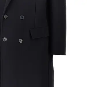 Saint Laurent Double-breasted Long Overcoat