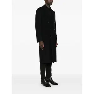 Saint Laurent Double-breasted Long Overcoat