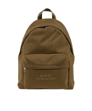 A.p.c. Logo Print Backpack - Khaki