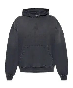 MISBHV Logo Printed Long-sleeved Hoodie - Black
