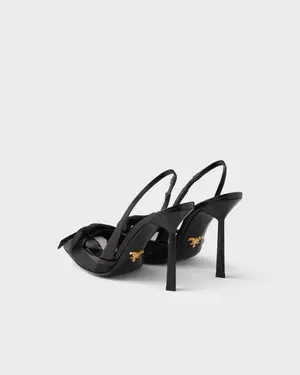 Prada Mesh Fabric Slingback Pumps