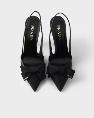 Prada Mesh Fabric Slingback Pumps