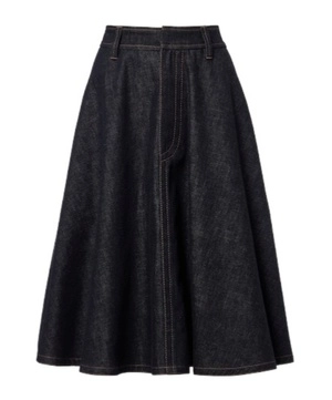 Brunello Cucinelli Denim Midi Skirt - Blue