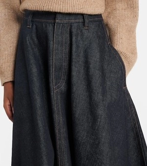 Brunello Cucinelli Denim Midi Skirt