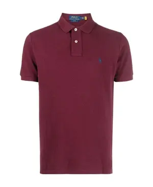 Ralph Lauren Polo Logo Embroidered Short-sleeved Polo Shirt - Red