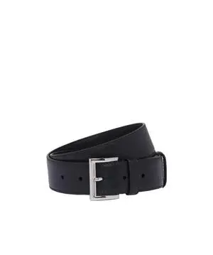 Prada Logo Plaque Square-buckle Belt - Black