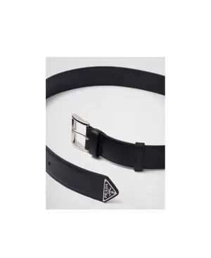 Prada Logo Plaque Square-buckle Belt