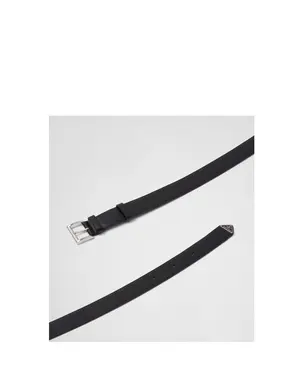 Prada Logo Plaque Square-buckle Belt