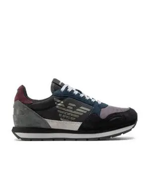 Emporio Armani Logo Low-upper Sports Shoes - Black