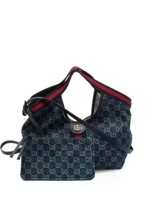Gucci Small Giglio Web Tote Bag - Blue
