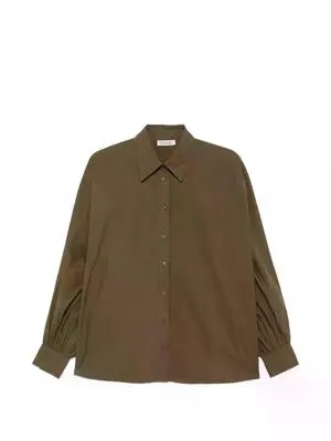 SOSUE Antonia Puff-sleeve Shirt - Green