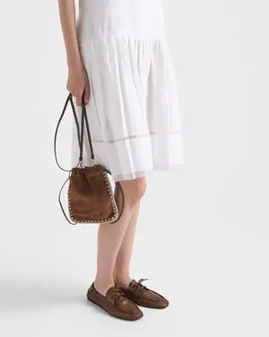 Prada Shuffle Antiqued Leather Boat Shoes