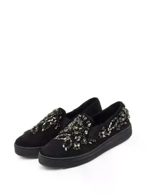 Prada Crystal-embellished Slip-on Sneakers