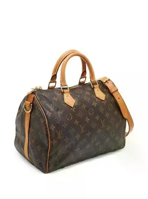 LOUIS VUITTON Speedy Bandoulière Monogram Tote Bag - Brown