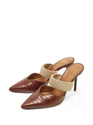 MALONE SOULIERS Maisie Croc-embossed Mules