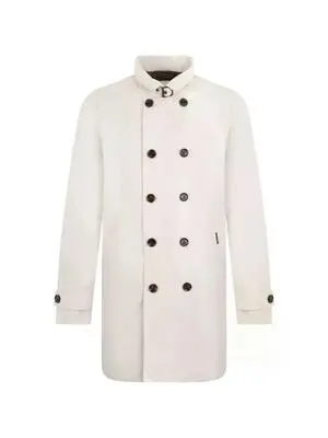 MOORER Double-breasted Trench Coat - White