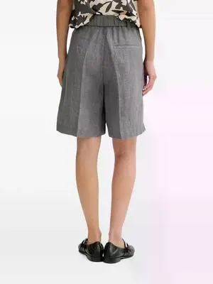 Marc O'polo Belted Pleated Shorts - Grey