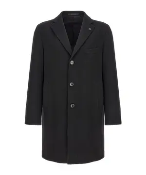 Tagliatore Single-breasted Tailored Coat - Black