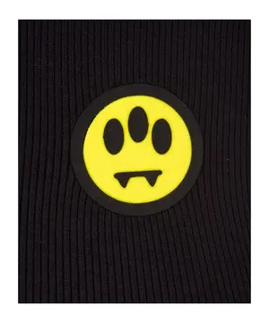 BARROW Rubberised Logo Crewneck Tank Top - Black