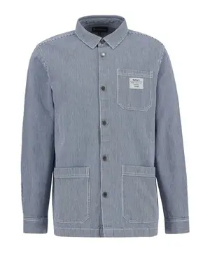 Barbour Tindale Striped Overshirt - Bleached Blue