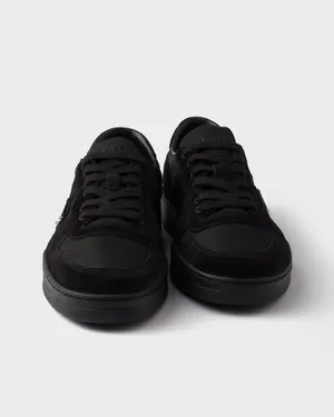 Prada Downtown Re-nylon And Suede Sneakers