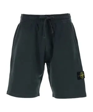 Stone Island Logo-patch Drawstring Shorts - Grey