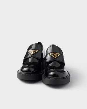 Prada Chocolate Patent Leather Loafers