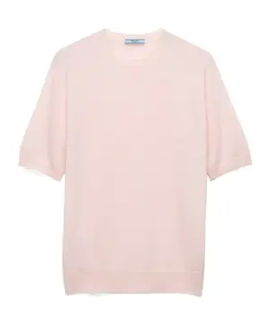 Prada Short-sleeved Cashmere T-shirt - Pink